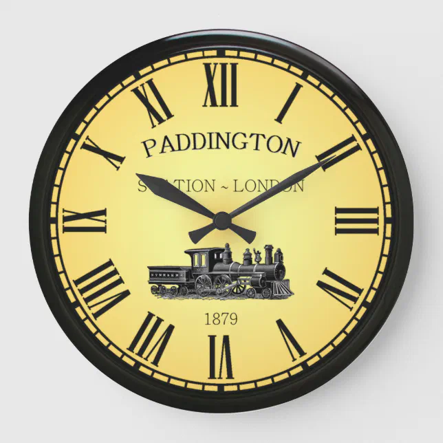 Paddington RR Station ~ London England ~ 1879 ~ Large Clock | Zazzle