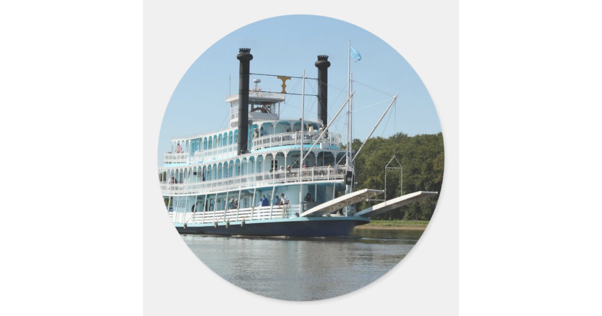 Paddle Boat & Barges Classic Round Sticker | Zazzle