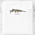 Paddlefish Oval Sticker | Zazzle