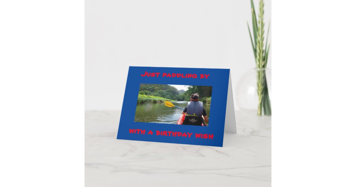 **PADDLING BY TO WISH YOU A HAPPY BIRTHDAY** CARD | Zazzle