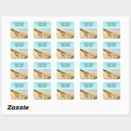 Padre Island National Seashore Texas Square Sticker | Zazzle