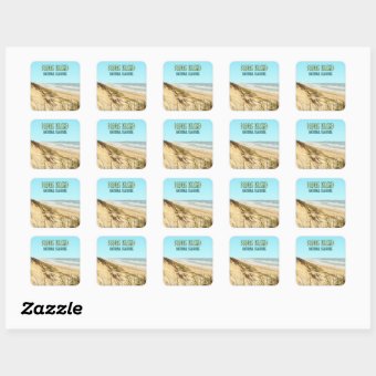Padre Island National Seashore Texas Square Sticker | Zazzle
