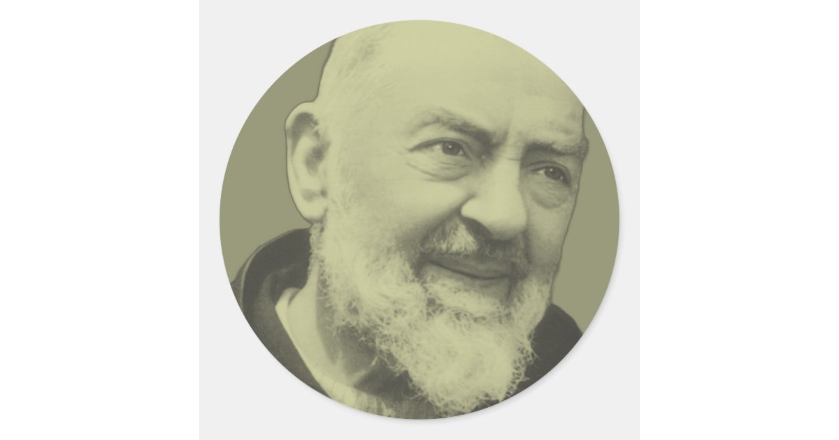 Padre Pio of Pietrelcina Classic Round Sticker | Zazzle