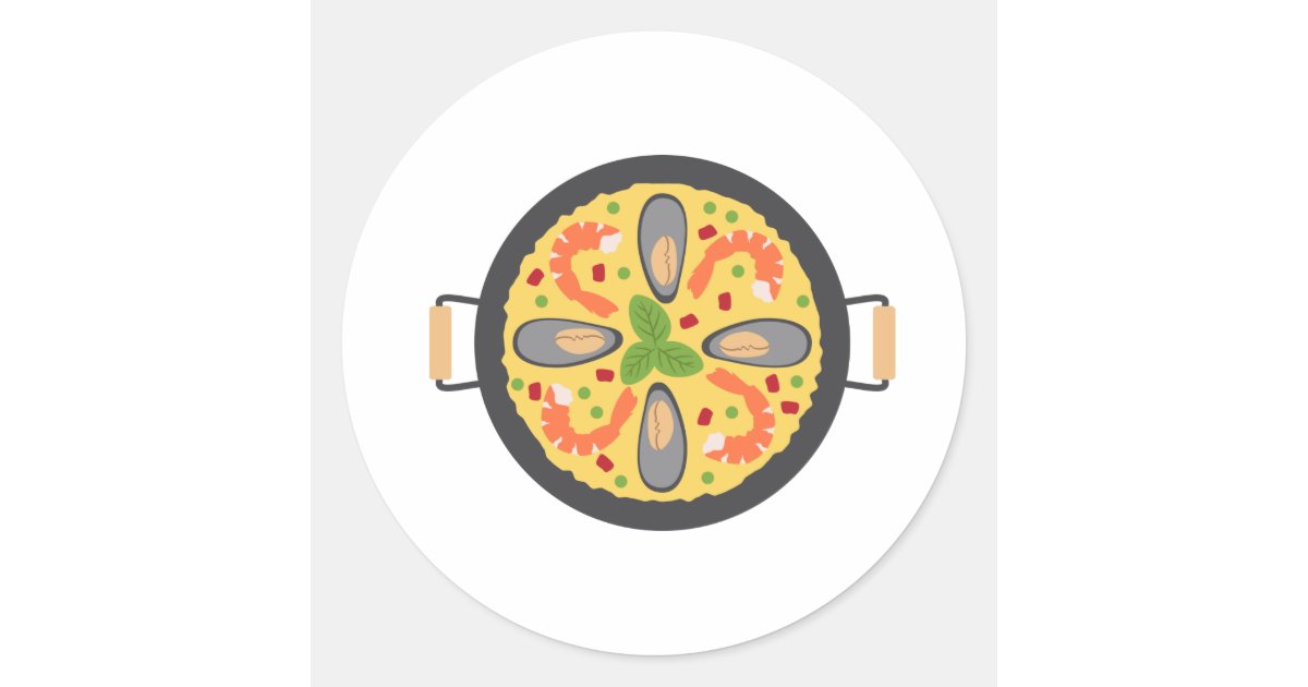 Paella Meal Classic Round Sticker | Zazzle