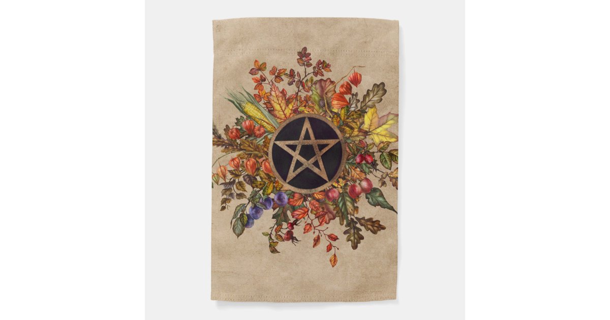 Pagan Autumn Garden Flag | Zazzle