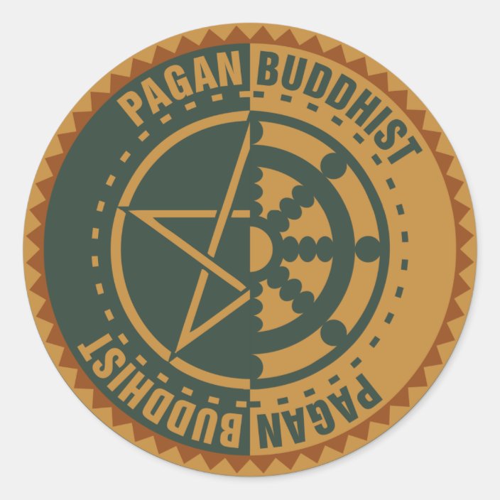 Pagan Buddhist Classic Round Sticker | Zazzle.com