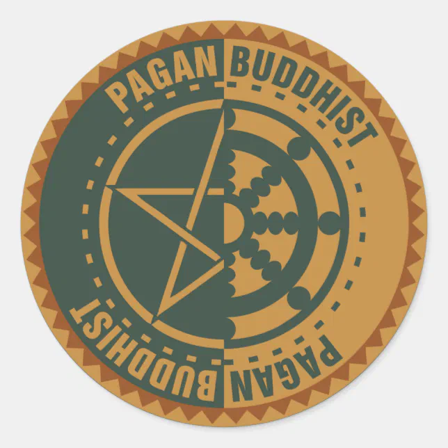 Pagan Buddhist Classic Round Sticker | Zazzle
