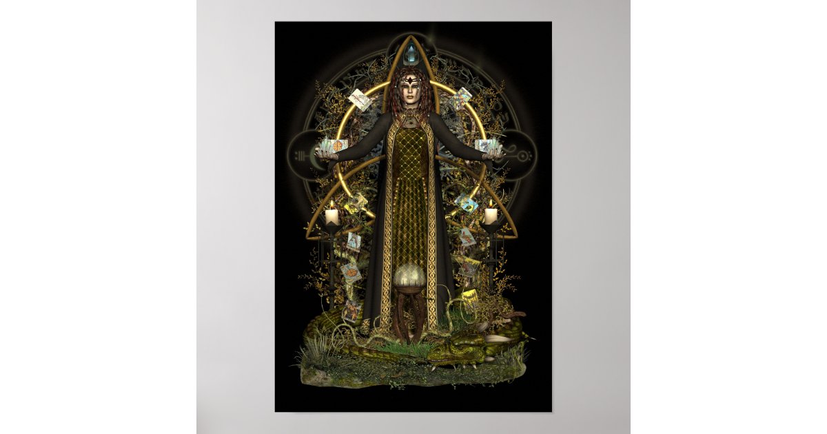 Pagan Poster - Witch of the Tarot [A3] | Zazzle