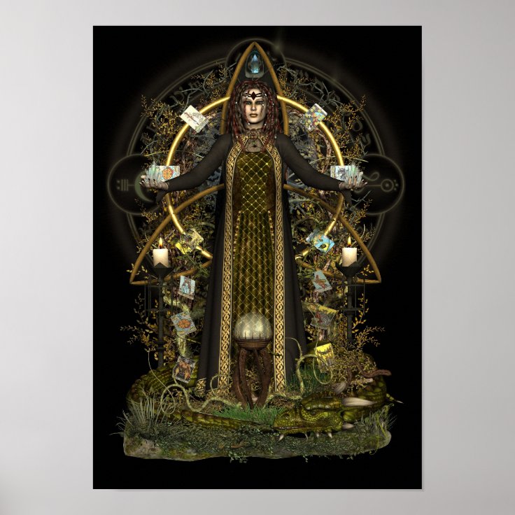 Pagan Poster - Witch of the Tarot [A3] | Zazzle