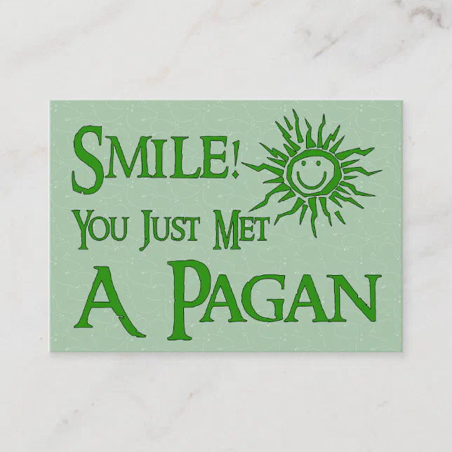 Pagan Smile Business Card | Zazzle