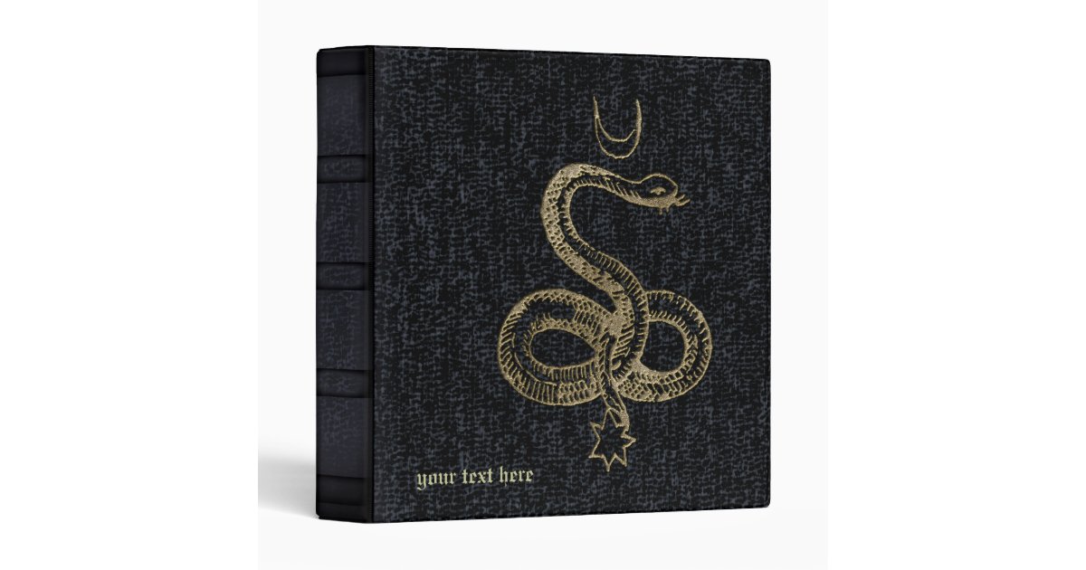 Pagan Snake Symbol Gothic Binder | Zazzle