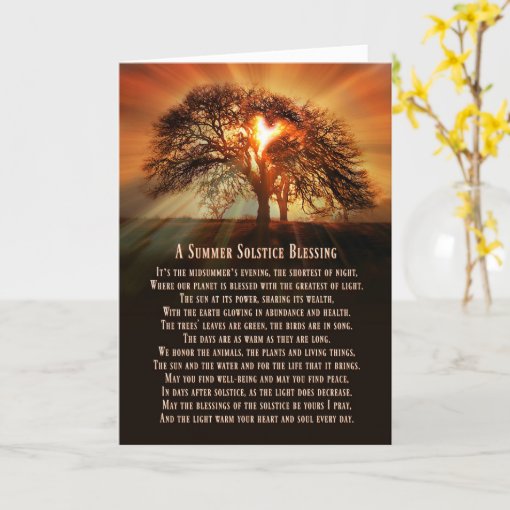 Pagan Summer Solstice Midsummer's Eve Blessings Card | Zazzle