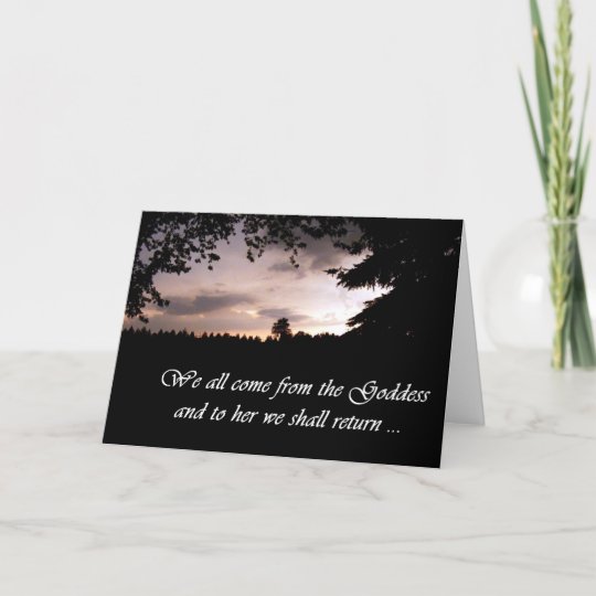 Pagan Wicca Sympathy Card | Zazzle.com