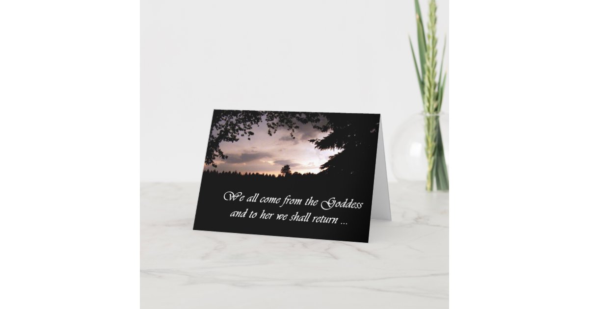 Pagan Wicca Sympathy Card | Zazzle