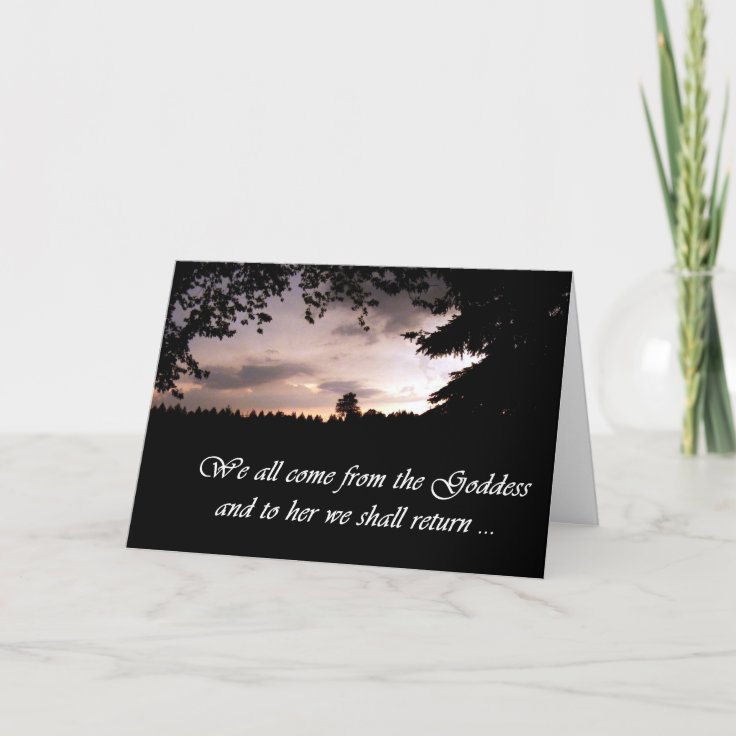 Pagan Wicca Sympathy Card | Zazzle