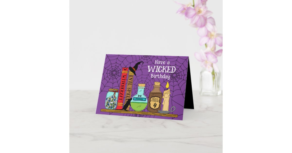 Pagan Witch Wicked Birthday Card | Zazzle
