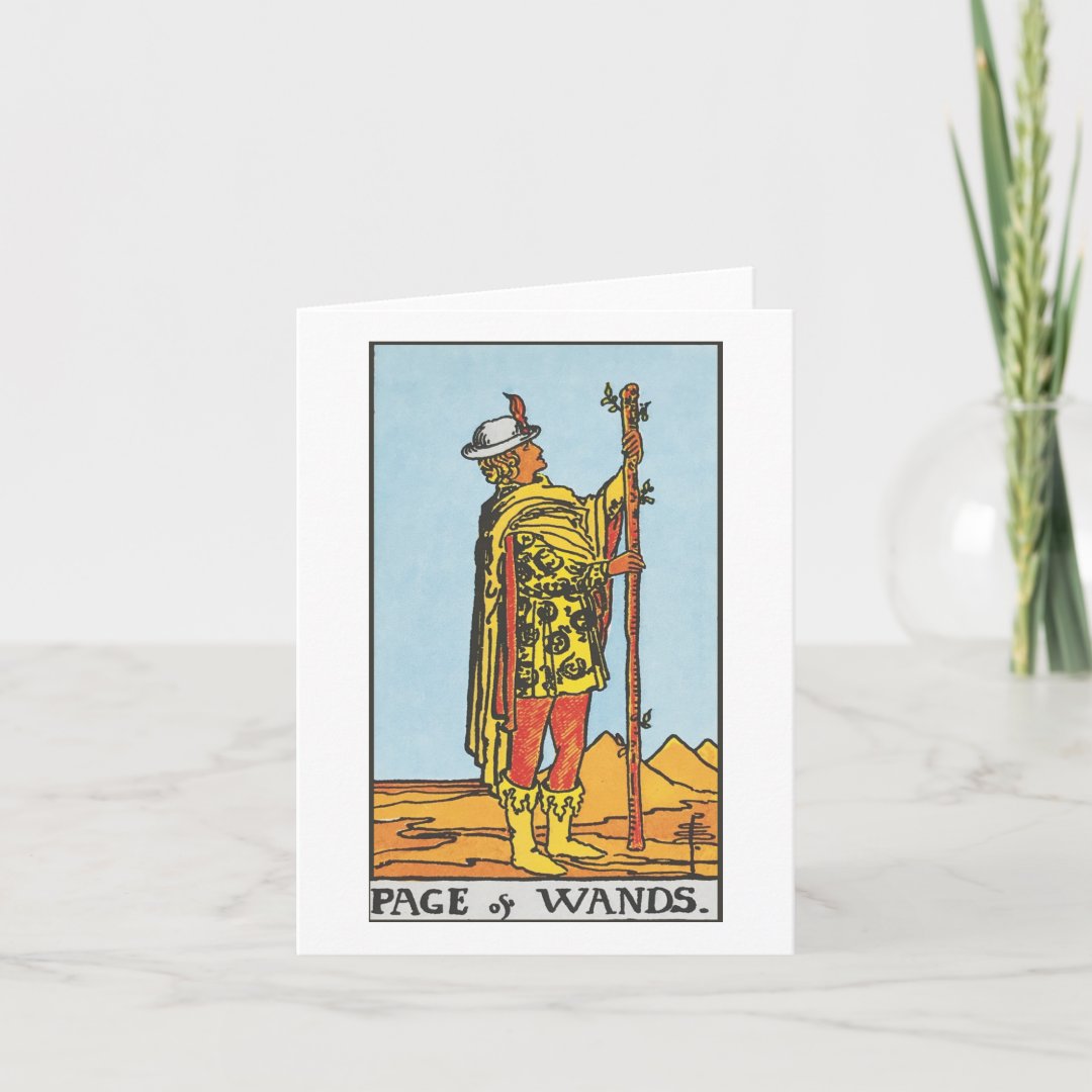 Page of wands - Rider Waite Smith tarot Card | Zazzle