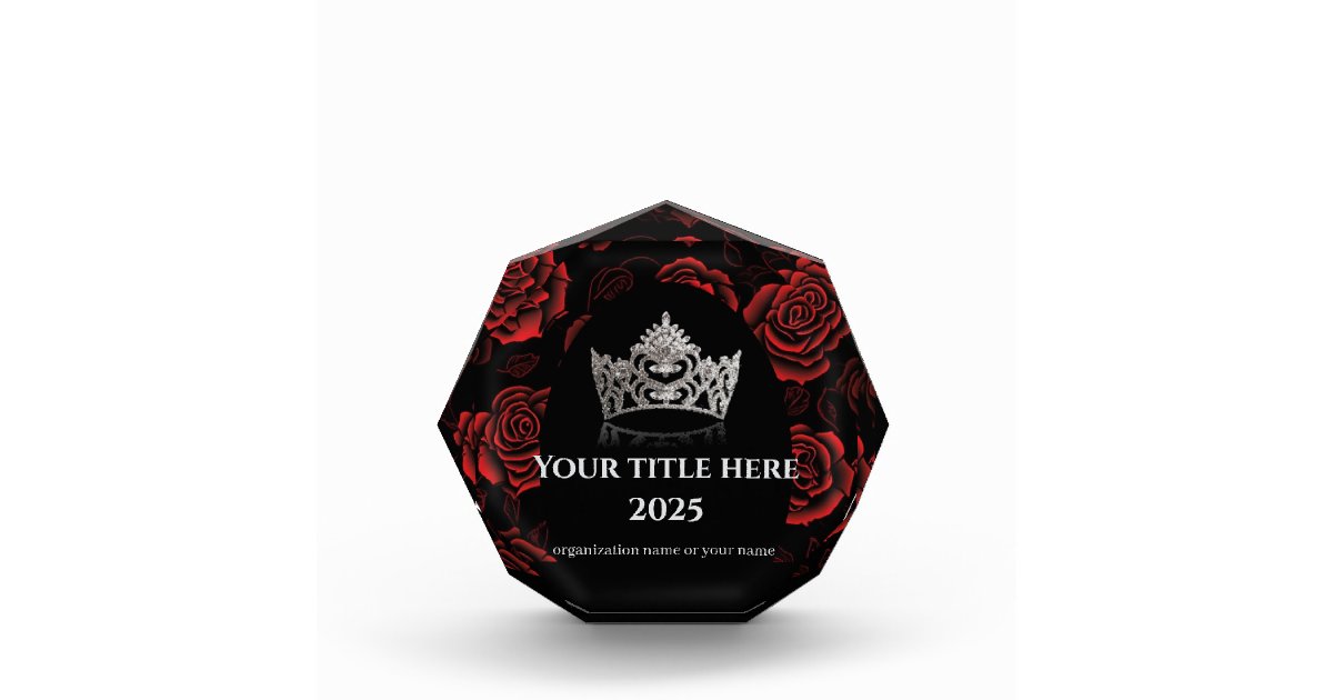 Pageant Acrylic Award Roses | Zazzle