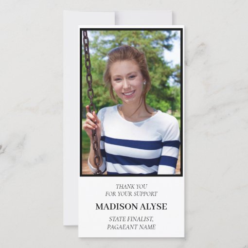 Pageant Advertising Sponsorship Thank You Photo | Zazzle