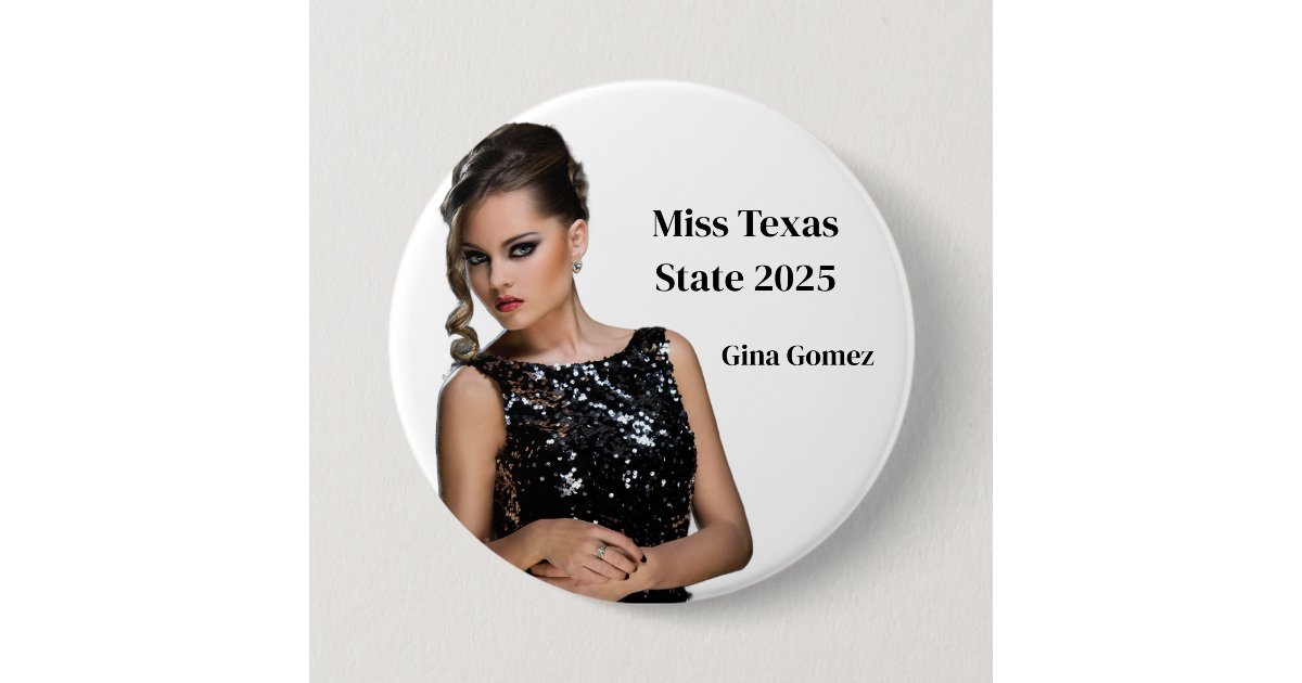 Pageant Button Pin | Zazzle