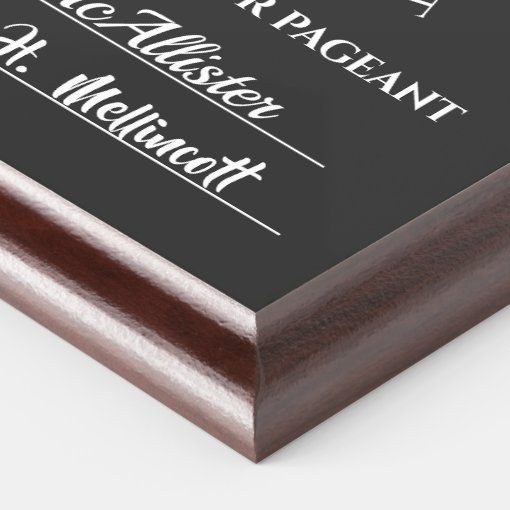 Pageant Contestant Award Plaque | Zazzle