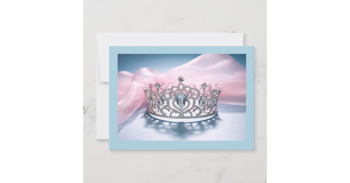 Pageant Crown Flat Note Card | Zazzle