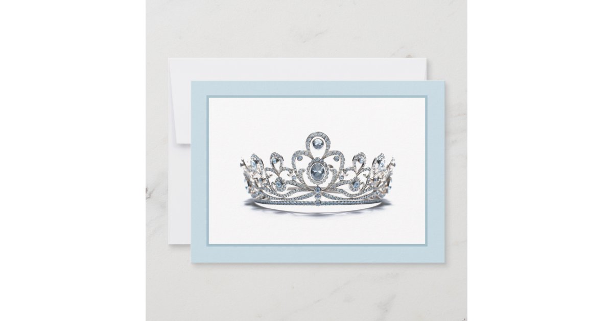 Pageant Crown Flat Note Card | Zazzle