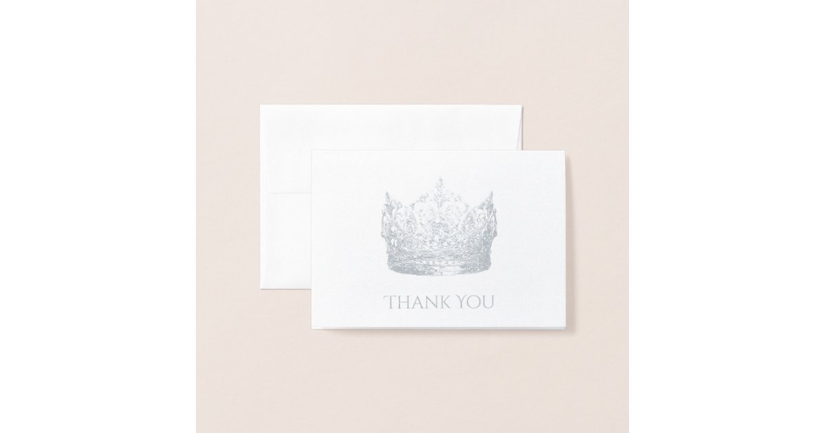 Pageant Crown Thank You Card | Zazzle