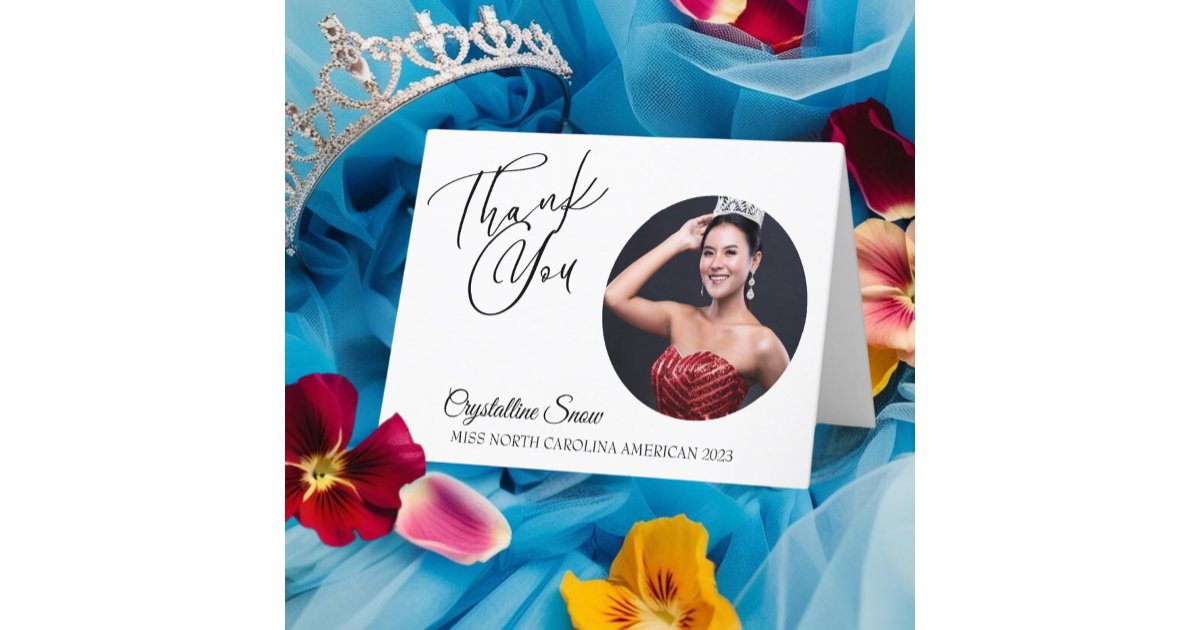 Pageant Essentials Personalized Thank You Cards | Zazzle