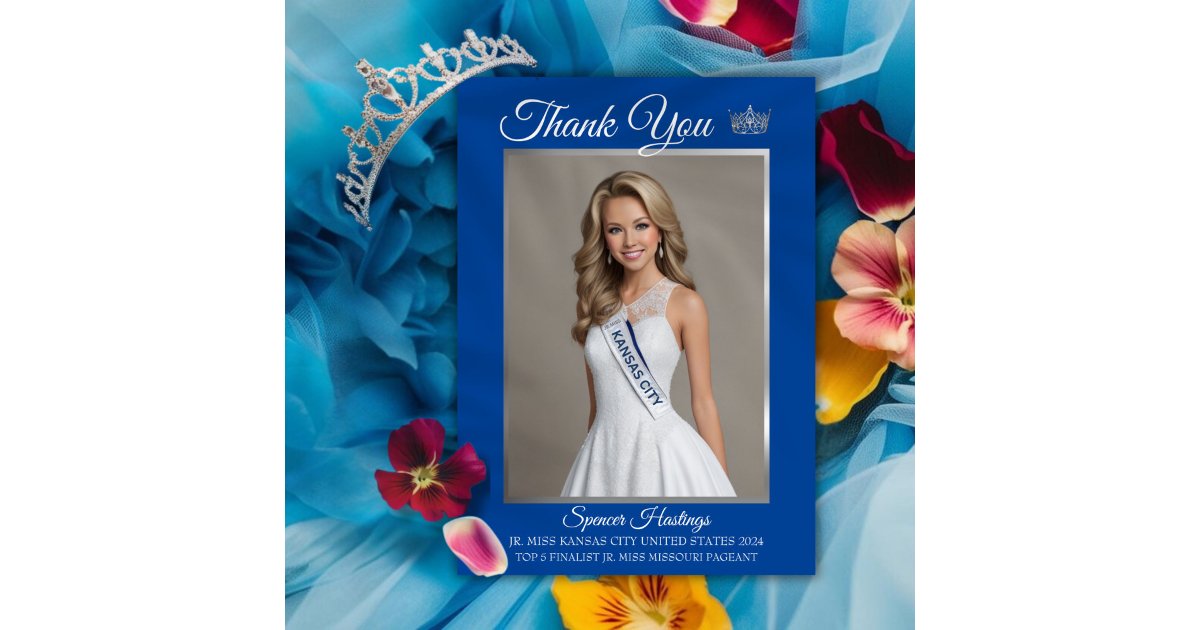 Pageant Essentials Thank You Card | Zazzle