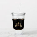 Pageant Gold Tiara Crown Acrylic Tumbler | Zazzle