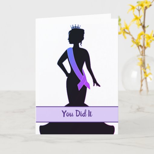 Pageant Greeting Card-Congratulations Card | Zazzle