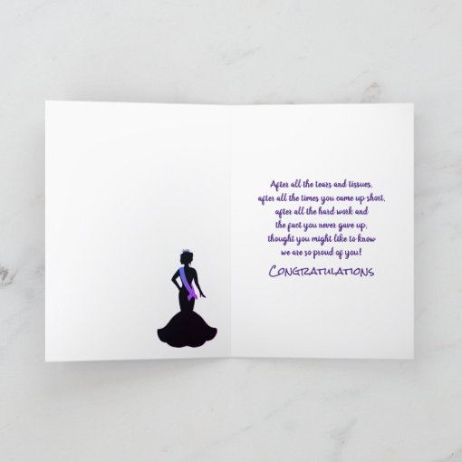 Pageant Greeting Card-Congratulations Card | Zazzle