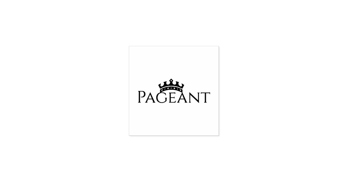 Pageant Logo Rubber Stamp | Zazzle