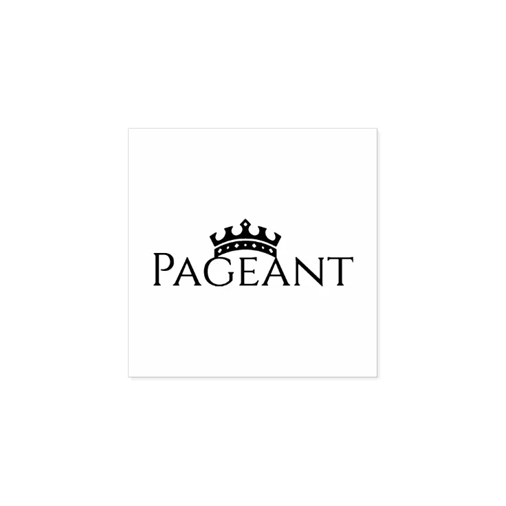 Pageant Logo Rubber Stamp | Zazzle