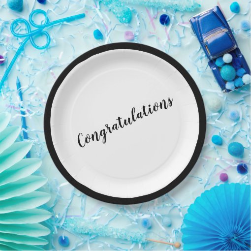Pageant Party Paper Plate Congratulations | Zazzle