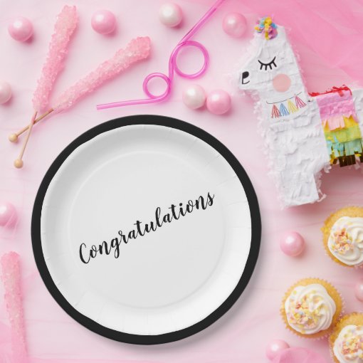 Pageant Party Paper Plate Congratulations | Zazzle