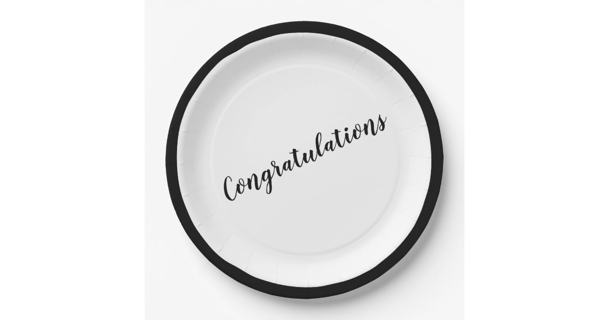 Pageant Party Paper Plate Congratulations | Zazzle