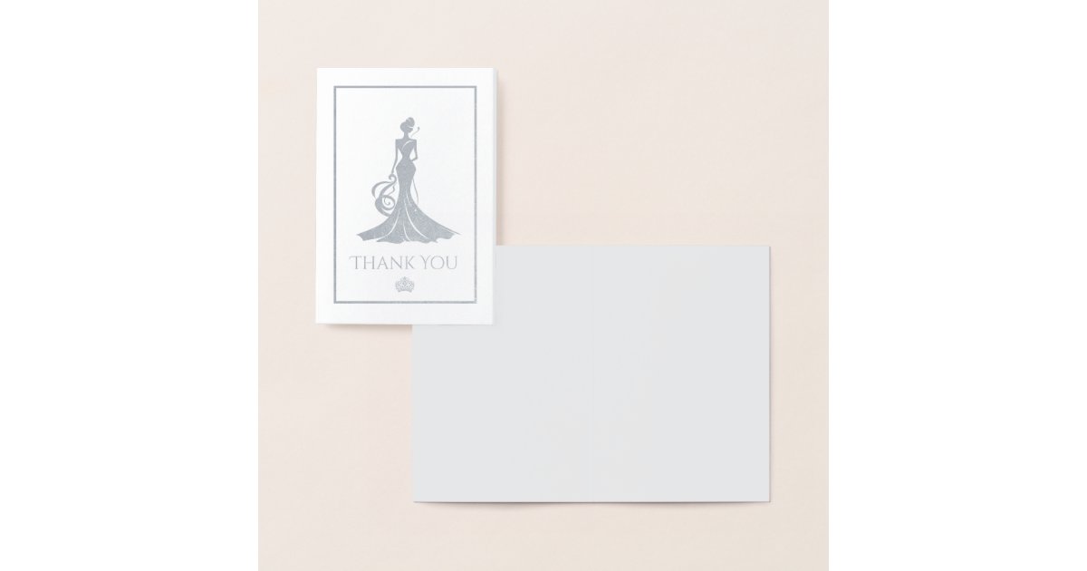 Pageant Queen Mini Foil Card | Zazzle