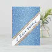 Pageant Sash Banner Glitter Invitation | Zazzle