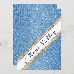 Pageant Sash Banner Glitter Invitation | Zazzle