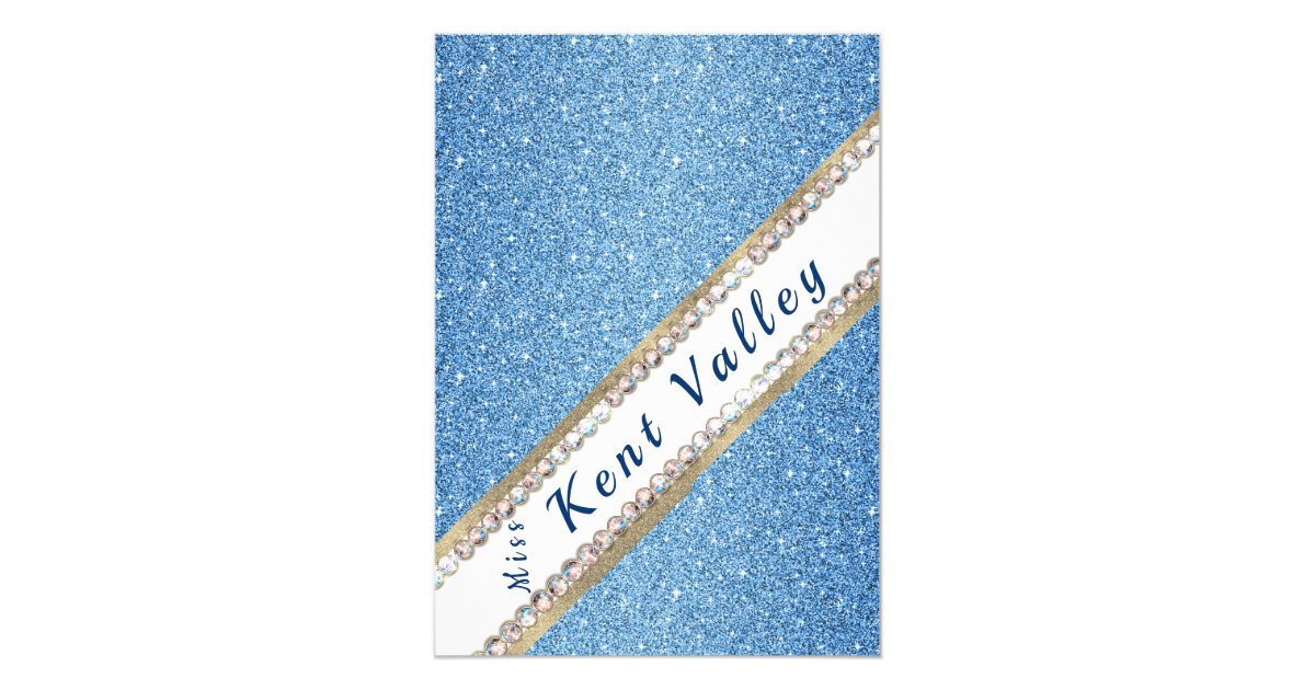Pageant Sash Banner Glitter Invitation | Zazzle.com