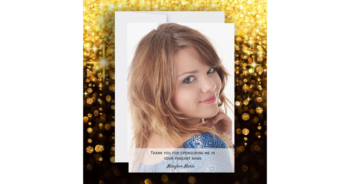 Pageant Sponsor Photo Thank You | Zazzle