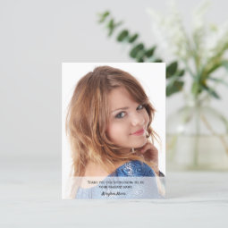 Pageant Sponsor Thank You Photo Postcard | Zazzle