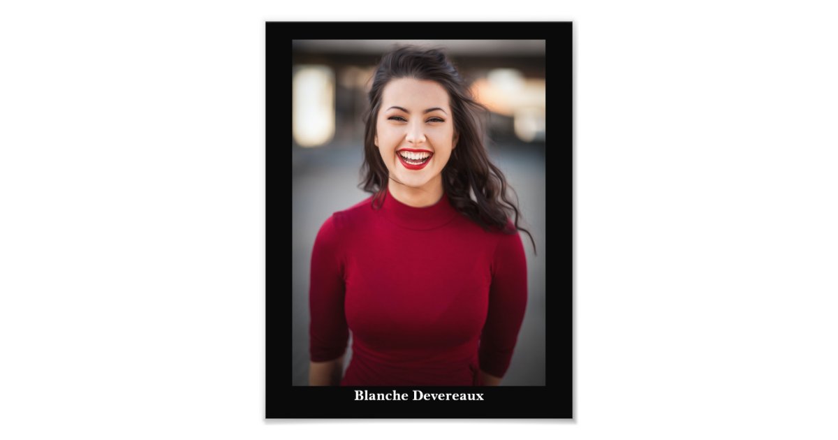 Pageants Modeling 8.5x11 Photogenic Headshot Photo Print | Zazzle