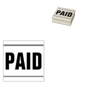"PAID" Rubber Stamp | Zazzle