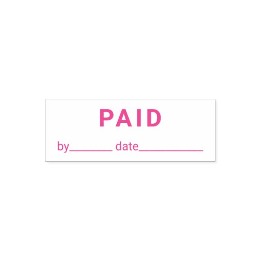 PAID Signature and Date Business Bookkeeping Self-inking Stamp | Zazzle