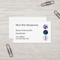 Pain Management Doctor Office Business Card | Zazzle