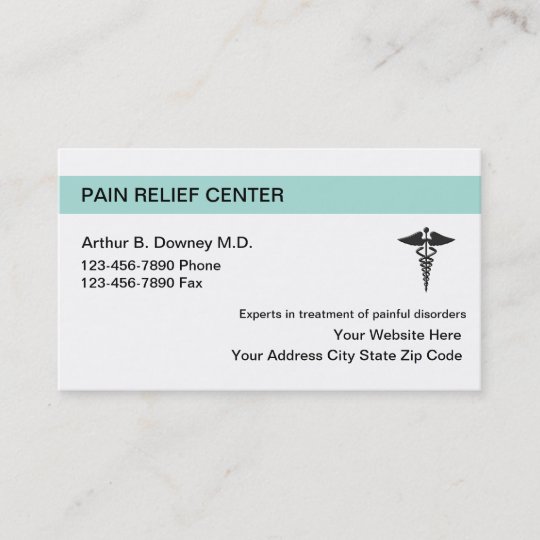Pain Relief Medical Business Cards | Zazzle.com