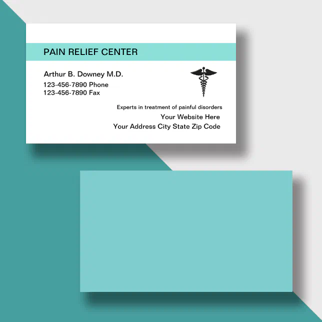 Pain Relief Medical Business Cards | Zazzle